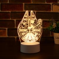 China Pattern LOGO Solar Gift Light Custom Creative 3D Illusion Night Light 4w 0.25kg for sale