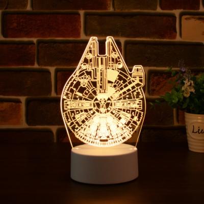 China Pattern LOGO Solar Gift Light Custom Creative 3D Illusion Night Light 4w 0.25kg for sale