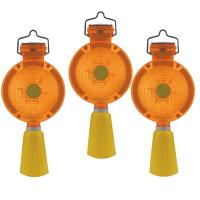 China Roadblock LED Warning Solar Powered Led Strobe Light Dia 19cm Height 38cm for sale