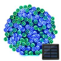 China 50 LED Wave Combination Solar Powered LED String Lights Waterproof For Christmas Decoration for sale