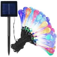 China WX-SDD-003 LED Water Drop Solar Fairy Lights OutdoorFor Garden Patio Home Party Multicolor for sale
