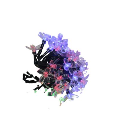 China Changeable Solar Powered LED String Lights Decorative Holiday Lights Peach Blossom for sale