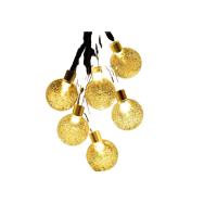 China Outdoor Round Crystal Solar Powered LED String Lights Bubble Ball Light IP65 for sale
