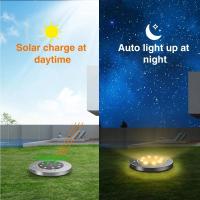 China Waterproof Solar Powered Ground Light Garden Pathway 8 LED Solar Powered Deck Lights for sale
