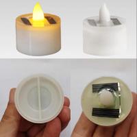 China Flameless LED Solar Powered Candle Lights Indoor Atmosphere Decorative Lights for sale