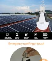 China Portable Solar Emergency Lights USB Rechargeable For Power Outage Failure Camping Hiking for sale