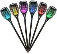 China Outdoor Garden Solar Flame Torch Lights 96pcs LEDs Solar Powered LED Torches for sale