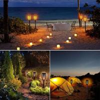 China Outdoor Garden Solar Flame Torch Lights 96pcs LEDs Solar Powered LED Torches for sale