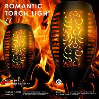 China Outdoor Garden Solar Flame Torch Lights 96pcs LEDs Solar Powered LED Torches for sale