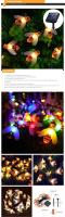 China 20LED Honey Bee Solar String Lights Outdoor Waterproof Warm White For Garden Decorations for sale
