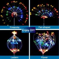 China 1.2V Solar LED Fireworks Outdoor Garden Fairy Lights Decorations Lawn Path Lights for sale