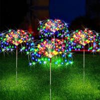 China 1.2V Solar LED Fireworks Outdoor Garden Fairy Lights Decorations Lawn Path Lights for sale