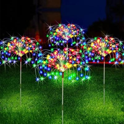 China 1.2V Solar LED Fireworks Outdoor Garden Fairy Lights Decorations Lawn Path Lights for sale