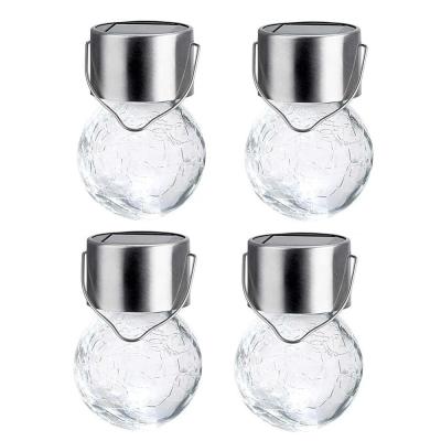 China IP65 Solar Crackle Light Waterproof Decoration Glass Ball Chandelier for sale