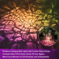 China IP65 Solar Crackle Light Waterproof Decoration Glass Ball Chandelier for sale