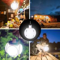 China Folding LED Soccer Ball Lamp USB Charge Search Light For Camping for sale