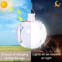 China Folding LED Soccer Ball Lamp USB Charge Search Light For Camping for sale