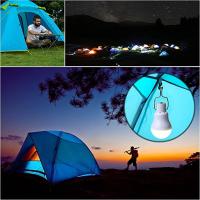 China Portable Solar Emergency Bulb USB Rechargeable 3W 4000 Luminous Cool White Color for sale
