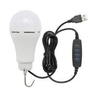 China Outdoor USB LED Bulb Light 3 Colors Adjustable Dimmable Solar Powered Emergency Lamp for sale