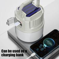 China IPX6 Solar LED Tent Light USB Rechargeable Bulb Emergency Power Supply for sale