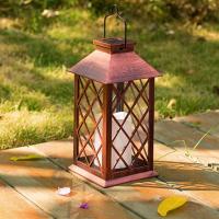 China Hanging Lantern 3500K Solar LED Garden Lights With Candle Flicker for sale