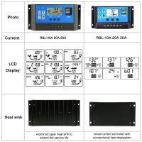 China LCD Display Solar Controller Regulator 12V / 24V 60A 50A 40A 30A 20A 10A PWM USB 5V for sale