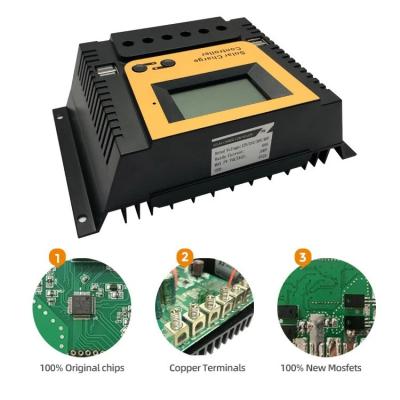 China PWM Solar Charge Panel Controll Regulator 10A 20A 30A 40A 12V 24V 36V 48V for sale