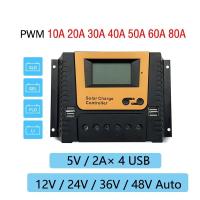 China PWM Solar Charge Panel Controll Regulator 10A 20A 30A 40A 12V 24V 36V 48V for sale