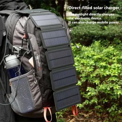 China 10W Foldable Solar Panel 5V 2.1A USB Output Devices For Smartphones for sale