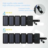 China 10W Foldable Solar Panel 5V 2.1A USB Output Devices For Smartphones for sale