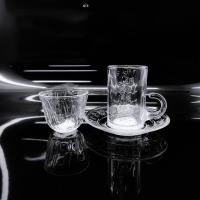 China 36Pcs Floral Pattern Glass Tea Cup & Saucer Set with Cawa Cups |– Perfect for Tea & Cawa Coffee Service for sale