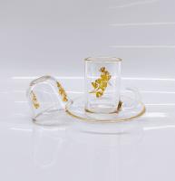 China 36PCS Luxury  Glass Tea Cup Set For Tea And Coffee Drinkware for sale