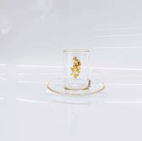 China High Quality  75MM High  Glass Tea Cup  Set For Tea And Coffee Drinkware for sale