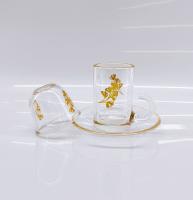 China 36PCS Luxury  Glass Tea Cup Set For Tea And Coffee Drinkware for sale