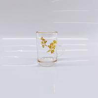China Golden Rim Glass Cups with 90ml Glass Featuring  6Pcs Cups  Perfect for Serving Small Portions of Beverages in Food Service Industry and Hospitality Venues for sale