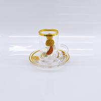 China 36PCS Luxury Glass Tea Cup Set  Packageincludes 12Glass Cups& 12Saucers& 12Cawa Cups Perfect Glassware for Serving Hot and Cold Drinks in Restaurants for sale