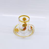 China 18PCS Luxury Glass Tea Cup Set  Packageincludes 6 Glass Cups& 6 Saucers&6 Cawa Cups For Tea And Coffee Drinkware for sale