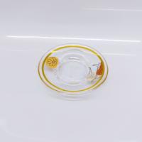 China 12 PCS Glass Cup Sets Included 6 Decorative Glass Cups and 6 Saucers  Ideal Glassware for Hotels Restaurants and Catering Services for sale