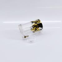 China 12-Piece Premium Glass Cup Set – Decorative Gold-Black Design, Ideal for Hotel, Restaurant & Catering Industry Use for sale