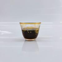 China 18Pcs Decorative Gold Firework  Premium Glass Cup & Saucer Set – 6 Tea Cups, 6 Cawa Cups & 6 Saucers, Drinkware for Tea & Coffee for sale