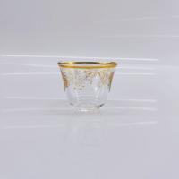 China Elevate Your Tea Time: 36-Piece Luxury Glass Tea Cup Set with Gold Firework Details for Sophisticated Gatherings for sale