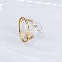 China Elevate Your Tea Time: 36-Piece Luxury Glass Tea Cup Set with Gold Firework Details for Sophisticated Gatherings for sale