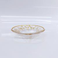 China 6 Tea Cups, 6 Cawa Cups & 6 Saucers  Gold Tree Decorated Glass Set Ideal for Tea & Coffee for sale