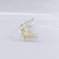 China 6 PCS 65ml Lead-Free Crystal Cawa Cup Set with Exquisite Golden Tree Decal Ideal For  Coffee Service for sale