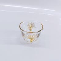 China 6 PCS 65ml Lead-Free Crystal Cawa Cup Set with Exquisite Golden Tree Decal Ideal For  Coffee Service for sale