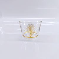 China 6 PCS 65ml Lead-Free Crystal Cawa Cup Set with Exquisite Golden Tree Decal Ideal For  Coffee Service for sale
