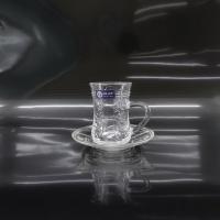 China 12PCS Set For Daily Style Usage Crystal Glass With Pattern Designed Tea Drinking for sale