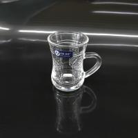 China 83ml Clear Glass Tea Cup Elegant Transparent Glassware Perfect for Serving Hot Tea in Office and Restaurant Settings for sale