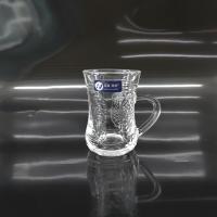 China 83ml Clear Glass Tea Cup Elegant Transparent Glassware Perfect for Serving Hot Tea in Office and Restaurant Settings for sale