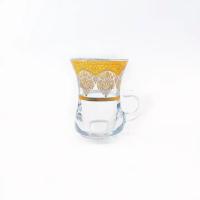 China Transparent Turkish Style Tea Cups 105ml Arabic Tea And Coffee Sets for sale
